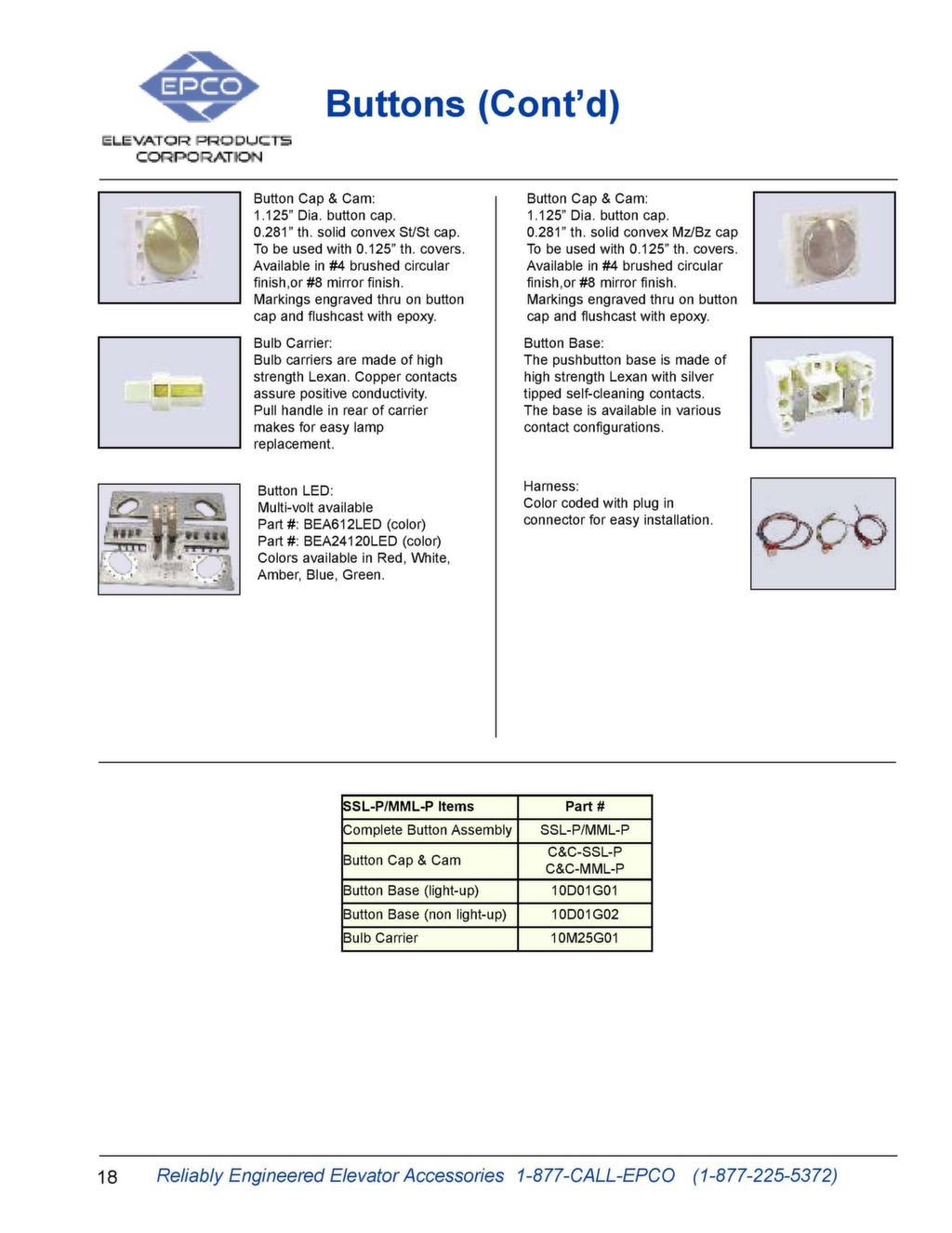 EPCO Elevator Parts Catalog - Elevator Products Corporation