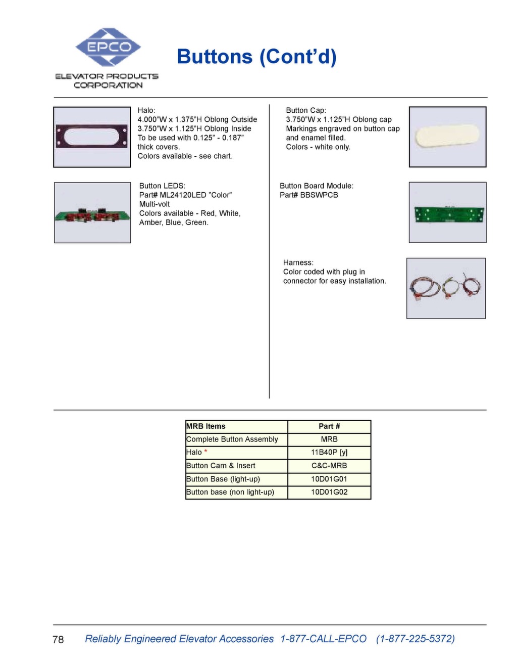 EPCO Elevator Parts Catalog - Elevator Products Corporation