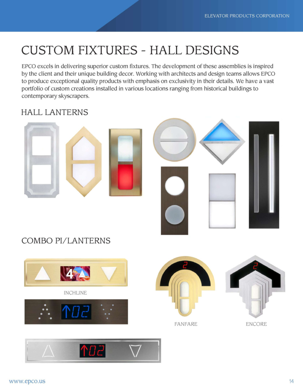 EPCO Elevator Product Brochure - Elevator Products Corporation