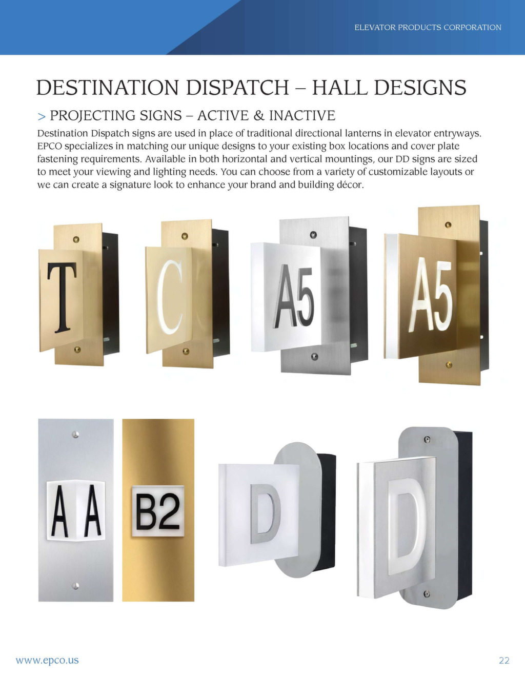 EPCO Elevator Product Brochure - Elevator Products Corporation